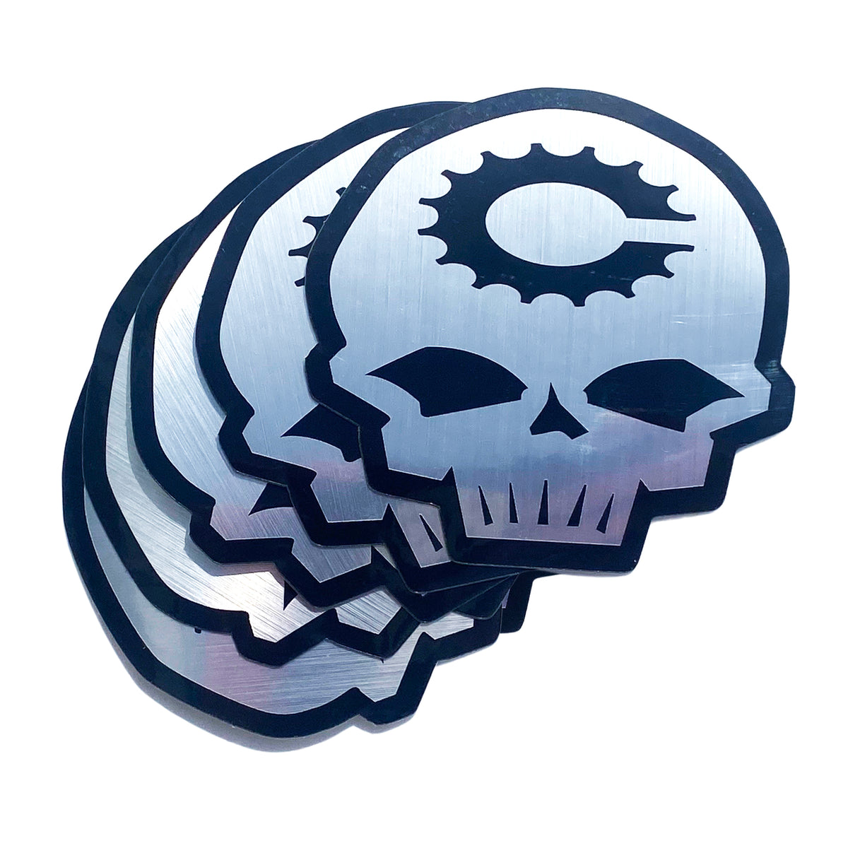 Canfield Bikes Metallic Skully Sticker